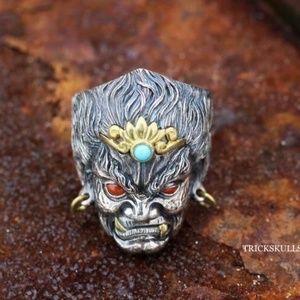 TRICKSKULLS | Jewelry | Demon Witch Vampire Evil Buddha Enamel ...